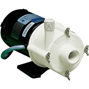 Little Giant 115 Volt, 1/25 HP, 510 GPH 2-MD-SC Non-Submersible Semi-Corrosive Chemical Magnetic Drive Pump, 6-Foot Cord with Plug, Black/White, 580503