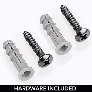 mDesign Metal Wire Wall Mounted Shelf for Kitchen Pantry - Mountable Hanging Organization Vegetable Baskets for Kitchen Wall - Hold Produce, Towels, Bread, Mail, Concerto Collection - Dark Gray