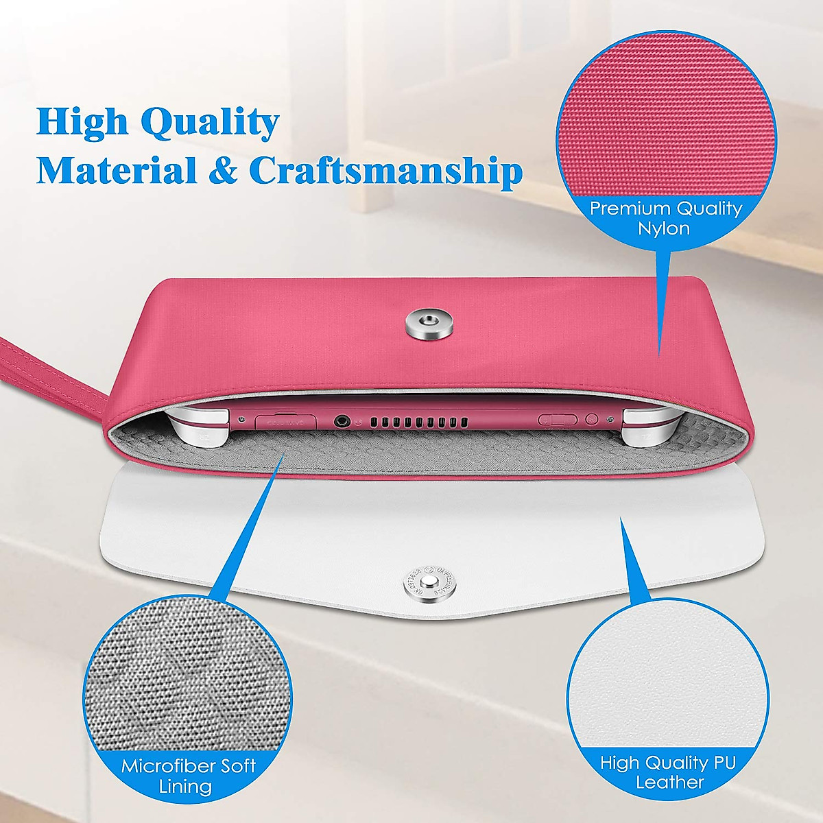 Fintie Carrying Case for Nintendo Switch Lite 2019 - Portable Travel Bag Protective Sleeve Pouch w/Side Pocket, Game Card Slots, Holding Strap for Nintendo Switch Lite and Accessories, Living Coral