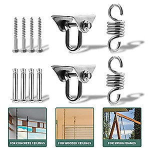 Hanging Porch Swing,Outdoor Porch Swing with Adjustable Chains and Hanging Kit, Heavy Duty 880 LBS, 3 Seat Garden Swing, Swing Bench,Hanging Swing Bench for Backyard Patio Garden(5 FT, Black)