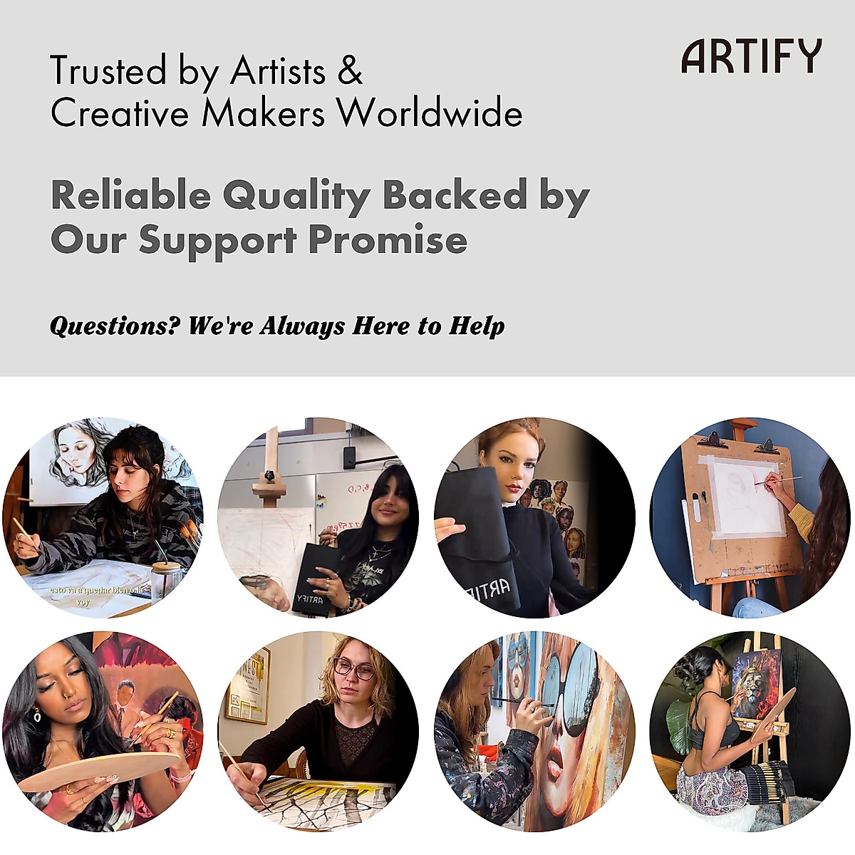 ARTIFY 24 Pieces Paint Brush Set, Expert Series, Enhanced Synthetic Brush Set with Cloth Roll and Palette Knife for Acrylic, Oil, Watercolor and Gouache (Birch)
