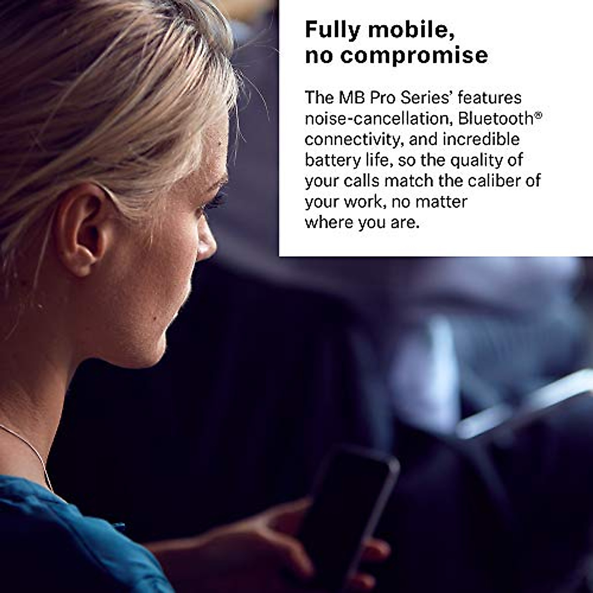 Sennheiser MB Pro 2 UC ML (506046) - Dual-Sided, Dual-Connectivity, Wireless Bluetooth Headset | For Desk/Mobile Phone & Softphone/PC Connection| w/ HD Sound & Major UC Platform Compatibility, Black