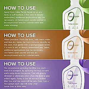 Zero Odor ZOP 1065 Multi Pet Odor Eliminator Kit White Pack of 3
