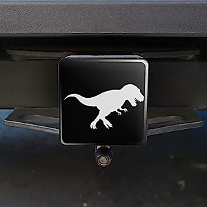 Dinosaur Tyrannosaurus Rex Black White Tow Trailer Hitch Cover Plug Insert 2"