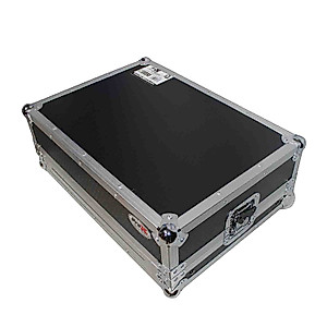 ProX X-19MIX7U ATA-300 Style 19" 7U Top Slant Rackmount Case with Removable Front Panel for Gemini CDM-4000 DJ Media Player, Silver on Black