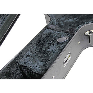 Gearlux Dreadnought Acoustic Guitar Hardshell Case with Accessory Compartment - Black