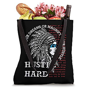 Native American Hustle Hard Shirt Urban Gang Ster Clothing Tote Bag