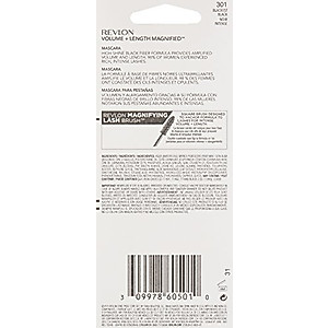 Revlon Mascara, Volume & Length Eye Makeup, Non-Waterproof, No Clump, Smudge Proof, Flake Proof, 301 Blackest Black, 0.28 Fl Oz