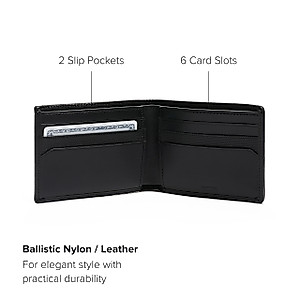 TUMI - Alpha Double Billfold - Ballistic Nylon Wallet - Secure, Durable Wallet - Hidden Card Pocket - 3.4" X 4.4" X 0.6" - Dark Green