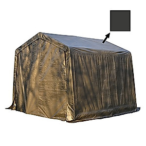 Bestmart INC Heavy Duty Protable Garage shed Shelter Canopy Carport Deep Gray,10x10x8ft