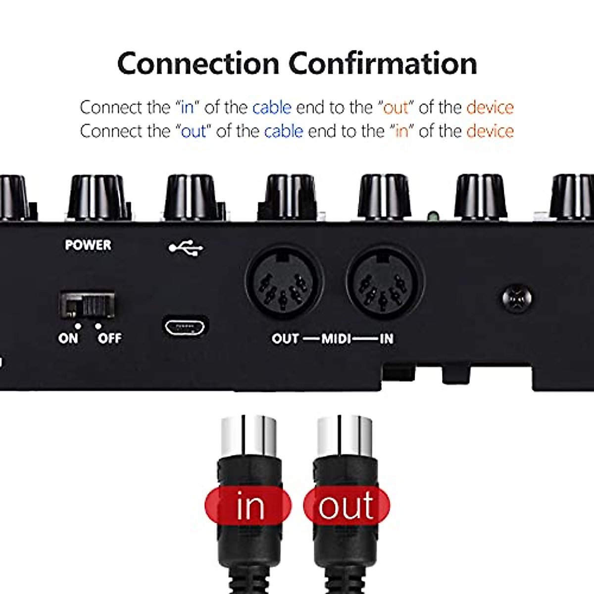 Mellbree MIDI Cable, 2-Pack 3-Feet Male to Male 5-Pin MIDI Cable Compatible with MIDI Keyboard, Keyboard Synth, Rack Synth, Sampler, External Sound Card, Sound Source and Other Music Gear