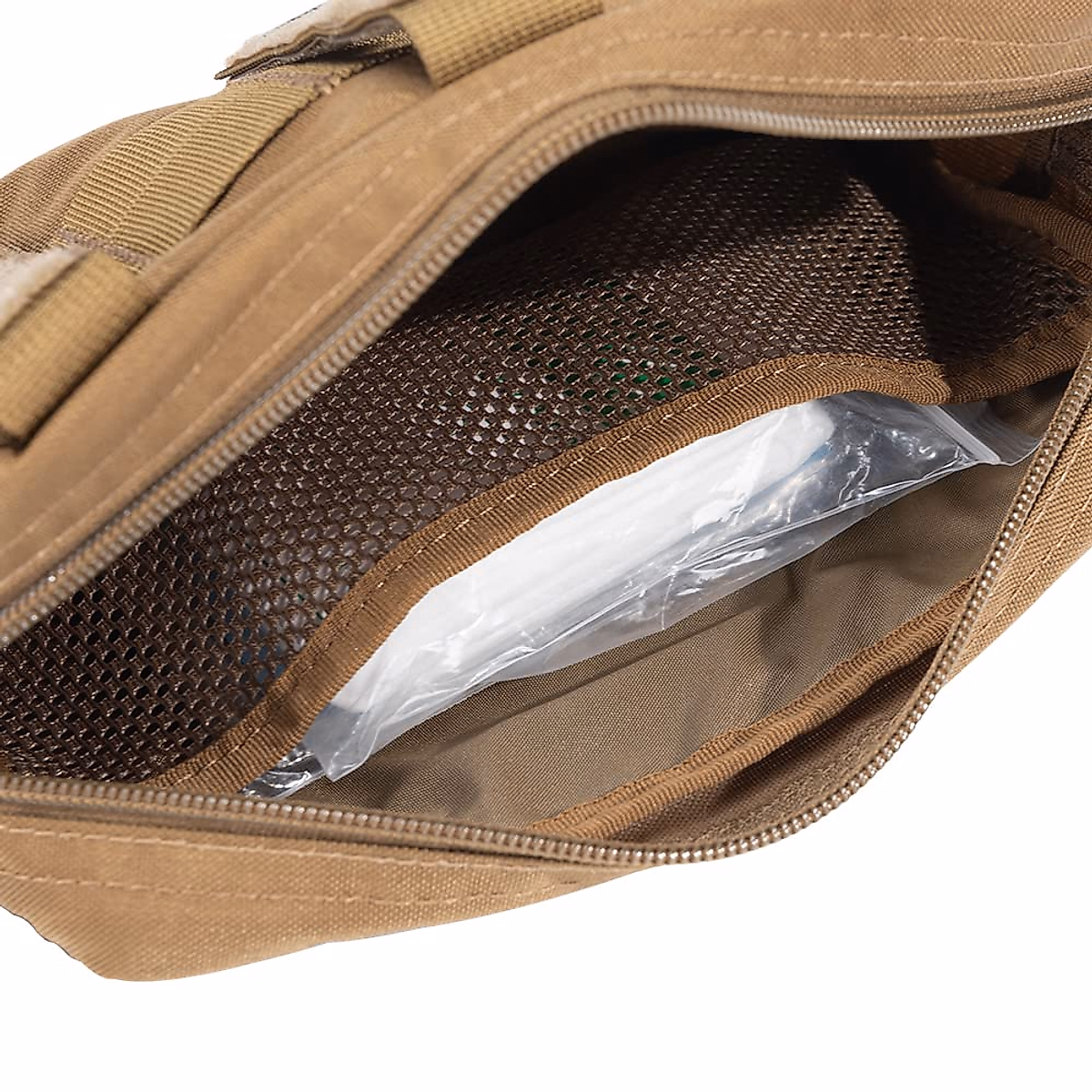 EXCELLENT ELITE SPANKER Tactical Molle Admin Pouch for Tactical Vest Chest Waist Pack Utility Tool Pouch Tactical EDC Bag(Coyote Brown)