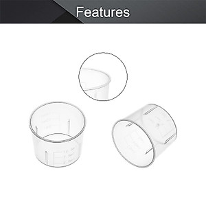 Othmro Measuring Cup 15ml PP Plastic Graduated Beaker Transparent for Lab Kitchen Liquids 50pcs