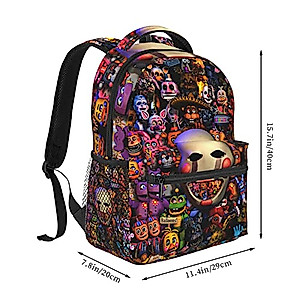 WILADU Leisure Travel Bag Work Backpacks Five Horror Nights Video At Game Freddy'S Backpack Lightweight Shoulder Bag Cool Laptop Backpack Classical Basic Briefcase Laptop Bag