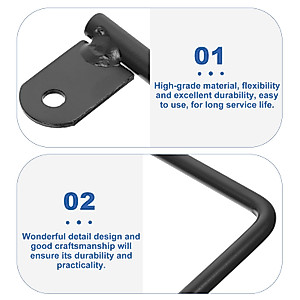 USHOBE Adjustable Metal Mattress Slide Stopper, Black, 29X19.5CM