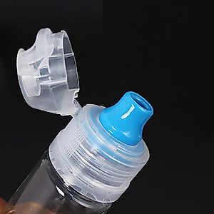 UTENEW 5 Pack Honey Plastic Bottles Mini Squeeze Containers Jars for Sauces Ketchup Condiment Oil Dispenser