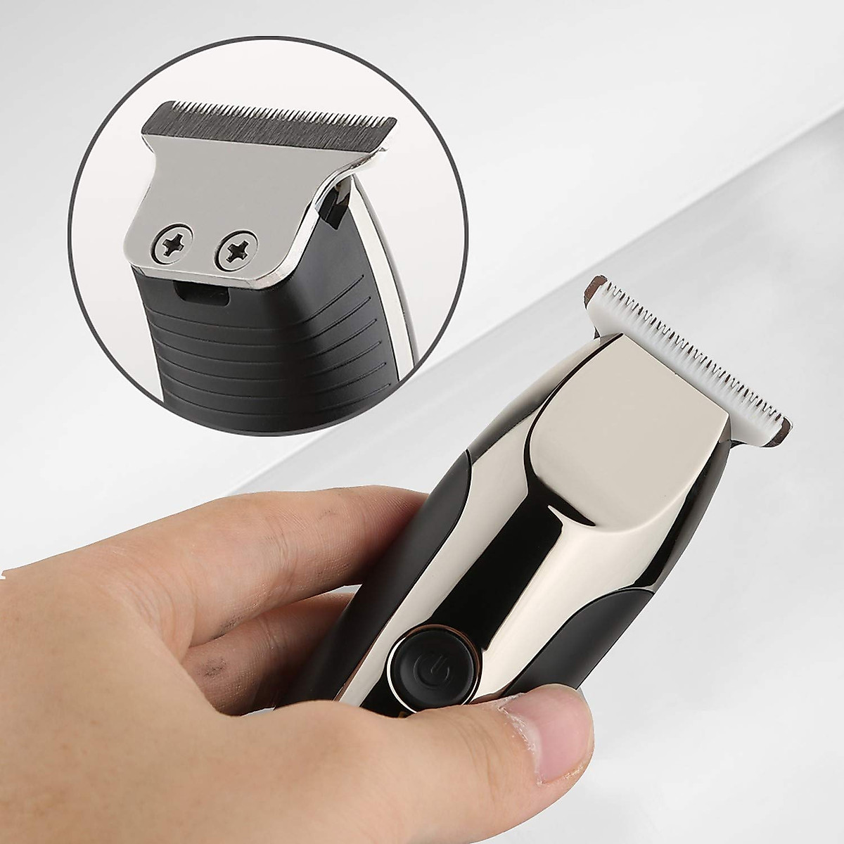 WZGZFER Hair Clippers Professional Trimmer Kit Cordless Barber Clipper with 6 Adjustable Guide Combs Rechargeable Hair Trimmer Set, Hair Cutting Machine Grooming Kit for Men/Kid/Baby (Silver)