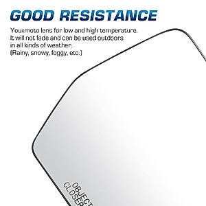 Youxmoto Driver Left and Passenger Right Side Heated Mirrors Glass Replacement, Fit for Ford F150 2011 2012 2013 2014 Side View Mirror Glass with Rear Holder, Fit for BL3Z-17K707-E + 4L3Z-17K707-DA