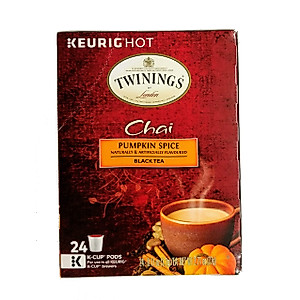 Twinings of London, Chai Pumpkin Spice Black Tea 24 K-Cup Pods (Pack of 1), For use in all Keurig K-Cup Brewers