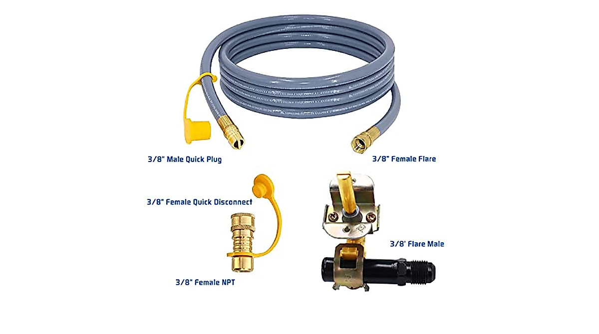 MENSI 10FT Natural Gas Conversion Kit for Fire Pits