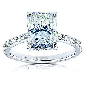 Kobelli Radiant-cut Moissanite Engagement Ring 3 1/10 CTW 14k White Gold (DEF/VS, GH/I), 6
