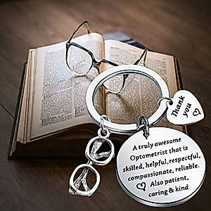 Lywjyb Birdgot Optometrist Gift Doctor Jewelry Gift for Optometrist Graduation Gift for Optometrist Optometrist Keychain Vision Gift for Optometry (Optometrist ke)