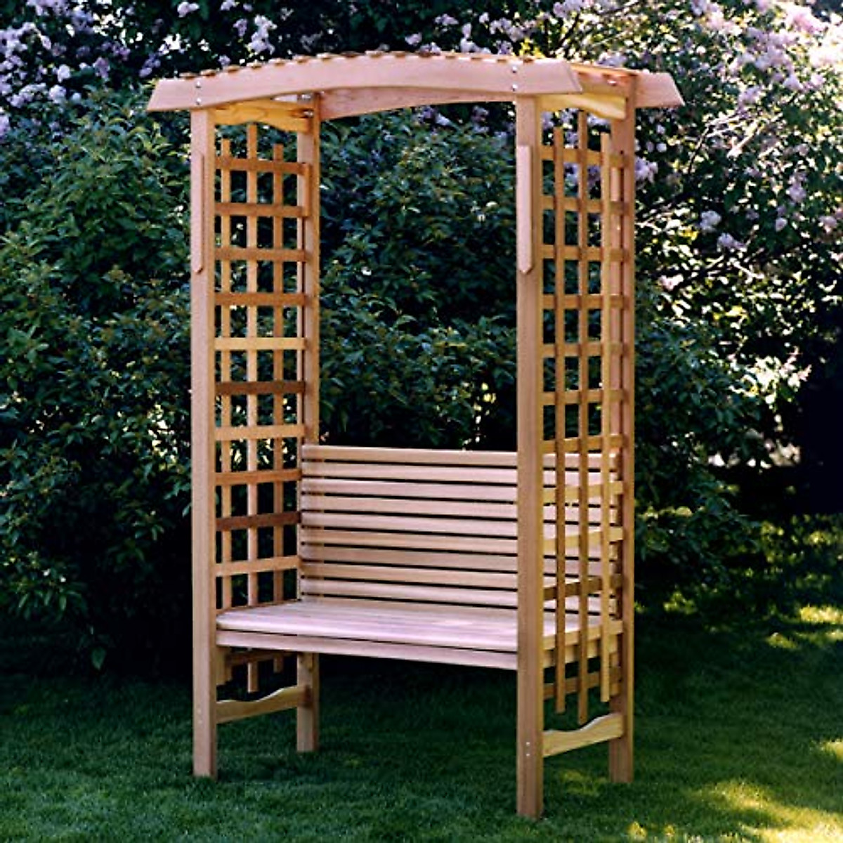 All Things Cedar GA87-B Garden Arbor with Bench