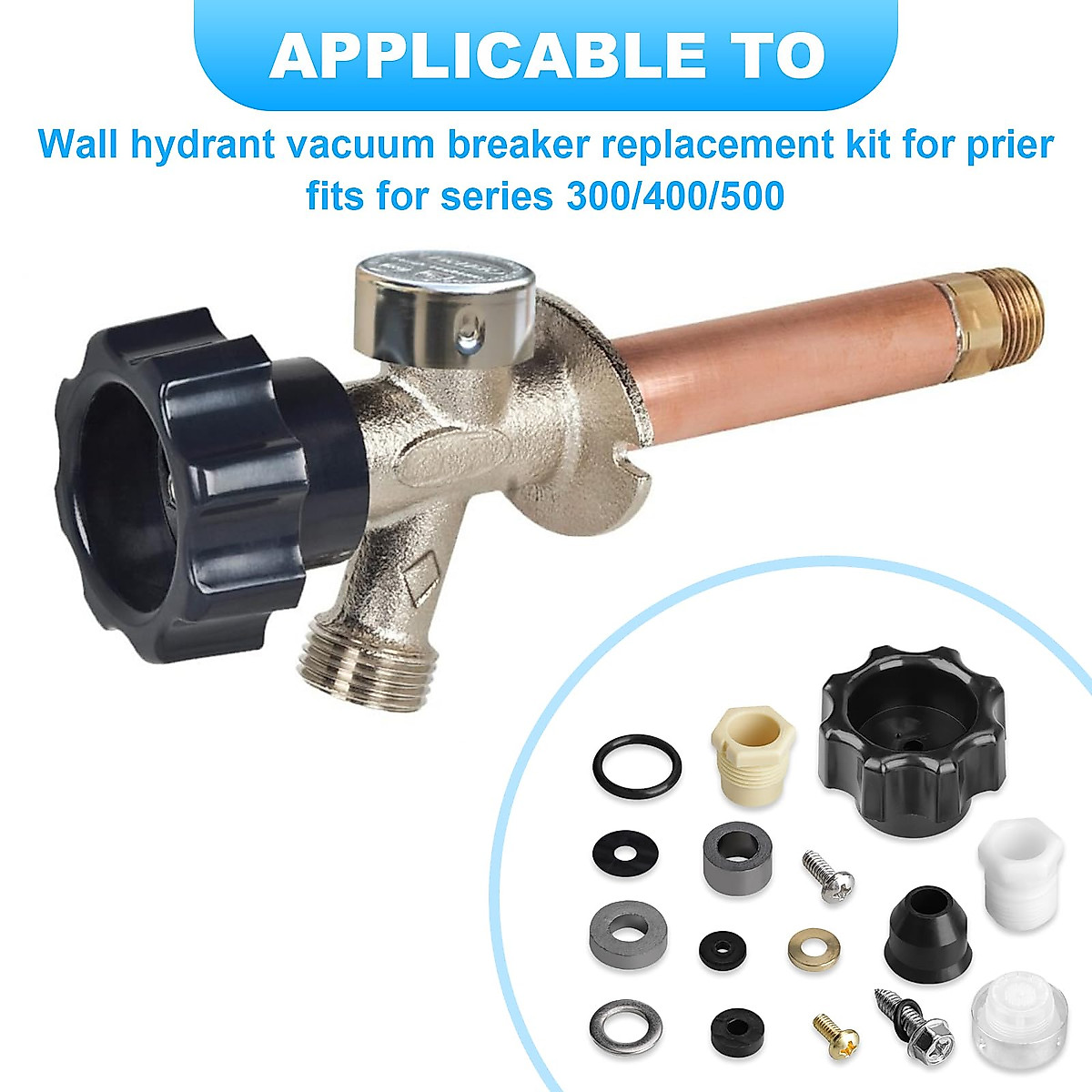 630-8500 Wall Hydrant Complete Service Repair Kit for Prier 300, 400 & 500 Outdoor Faucet Repair Kit Mansfield Style Hydrants for Diamond 300 & 400 Series Wall Hydrants