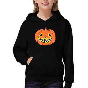 Remimi Kids Halloween Pumpkin Candy Hoodie Boys Jack O Latern Hooded Pullover Long Sleeve Sweatshirts 5-6 Years