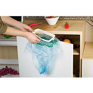 Kitchen Hanging Clip on Trash Bag Holders Travel Garbage Can Rack Fixed Cabinet Rubbish Bin Plastic Bracket Hanger of Cupboard Closet Door Thread-off Proof design Car (2PCS)