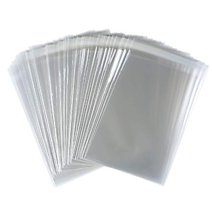 FUNNYARD Self Adhesive Bag 200 PCS 3 x 5 Inch Clear Resealable Cellophane Bags Party Favor Bags Self Sealing Treat Bags for Cookie Bakery Soap (3x5 inch)