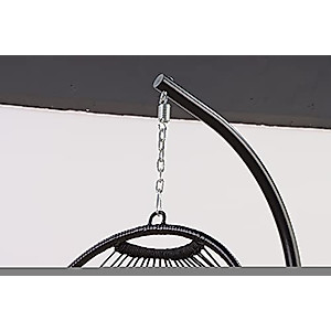 Avenlur Outdoor Patio Hanging Chair - Egg Chair with Stand, Indoor/Outdoor Hanging Chair for Patio Bedroom Balcony (Grey)