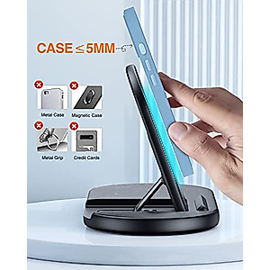 LK Wireless Charging Station, 2 in 1 Wireless Charger for Apple Charging Pad for iPhone 14 Pro/14/13 Pro/13/12, Google Pixel 7 Pro, Samsung S23 Plus Ultra/S22/S21/S20, AirPods/Galaxy Buds(No Adapter)