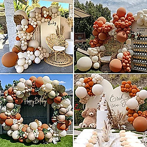 136Pcs Balloon Arch Kit, Double-Stuffed Party Decorations Balloons, Orange Balloon Arch Garland Kit for Christmas, Wedding, Anniversary, Bridal Shower, Baby Shower Decorations