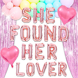LaVenty She Found Her Lover Banner Balloon Taylor Bachelorette Party Decorations Rainbow Lover Bachelorette Party Decorations Bridal Shower Decorations