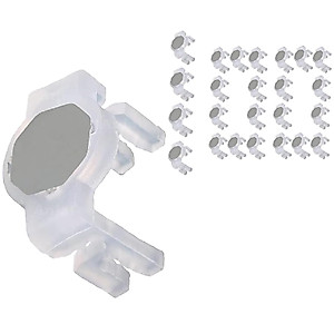 Aniai Extra Strong Magnetic Christmas Light Clips,Thicker Square Nickel-Plated Magnet Clips,Hang Hooks for Outdoor Christmas String Light/3m Light/Strip Light/C9 Holiday Lighting Sockets,100pcs