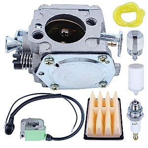 Adefol Carburetor for Husqvarna 268 272 272XP 61 266 Chainsaw 503280316 503901401with Ignition Coil Air Fuel Filter Line Kit