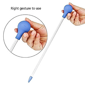 Aquarium Coral Feeder Long Tube Fish Tank Cleaner with Stainless Steel Straight and Curved Tweezers for Aquatic Plant Feeding Fish Tank Accessories (4 Pack)