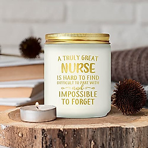 Maybeone Nurse Appreciation Gifts - A Truly Great Nurse is Hard to Find - Lavender Scented Candle Gift - Graduation, Retirement, Christmas, Birthday Gifts for Nurse - Thank You Gifts for Nurse