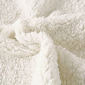 Long Rich Sherpa Fleece Pet Blanket Furniture Protector,Super Soft Warm Plush Pet Throws Blankets(White paw Ogee, 80 L x 60 W)