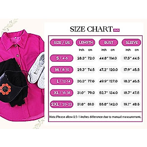 WIHOLL Womens Button Up Maternity Heavy Shirts Hot Pink Fall 2023 Outfits - Long Sleeve Tops Plus Size Jacket Fashion Barbie Clothes Office Casual Blouses XXL
