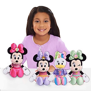 Disney Junior Minnie Mouse 8-Inch Small Unicorn Daisy Beanbag Plush, Daisy Duck In Purple and Rainbow Unicorn Dress, Stuffed Animal
