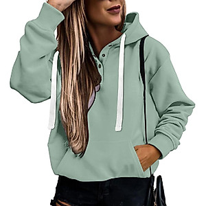 fesfesfes Womens Long Sleeve v Neck Shirts Dressy Casual Womens Tops A-Green