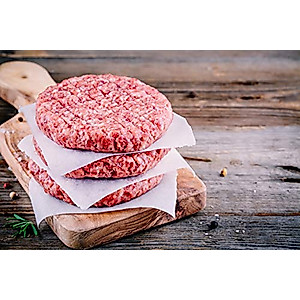 [1000 PACK] Dry Wax Burger Patty Liner Paper 5.5 x 5.5 Inches - Square Patty Papers, Hamburger Patty Papers, Cookies and more!