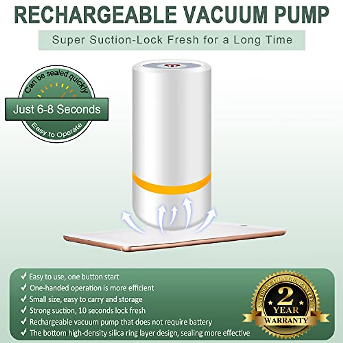 Electric Mason Jar Vacuum Sealer Kit for Wide Mouth & Regular Mouth Mason Jars Food Vacuum Sealer Food Jar Protector Vacuum Seal with Electric Vacuum Pump and Jar Lids for Food Storage and Fermentation