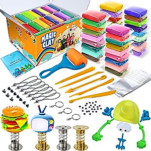 Modeling Clay Kit - 36 Colors Air Dry Magic Clay, Soft & Ultra Light DIY Molding Clay with Sculpting Tools, Animal Decoration Accessories, Kids Art Crafts Best Gift for Boys & Girls Age 3-12 Year Old