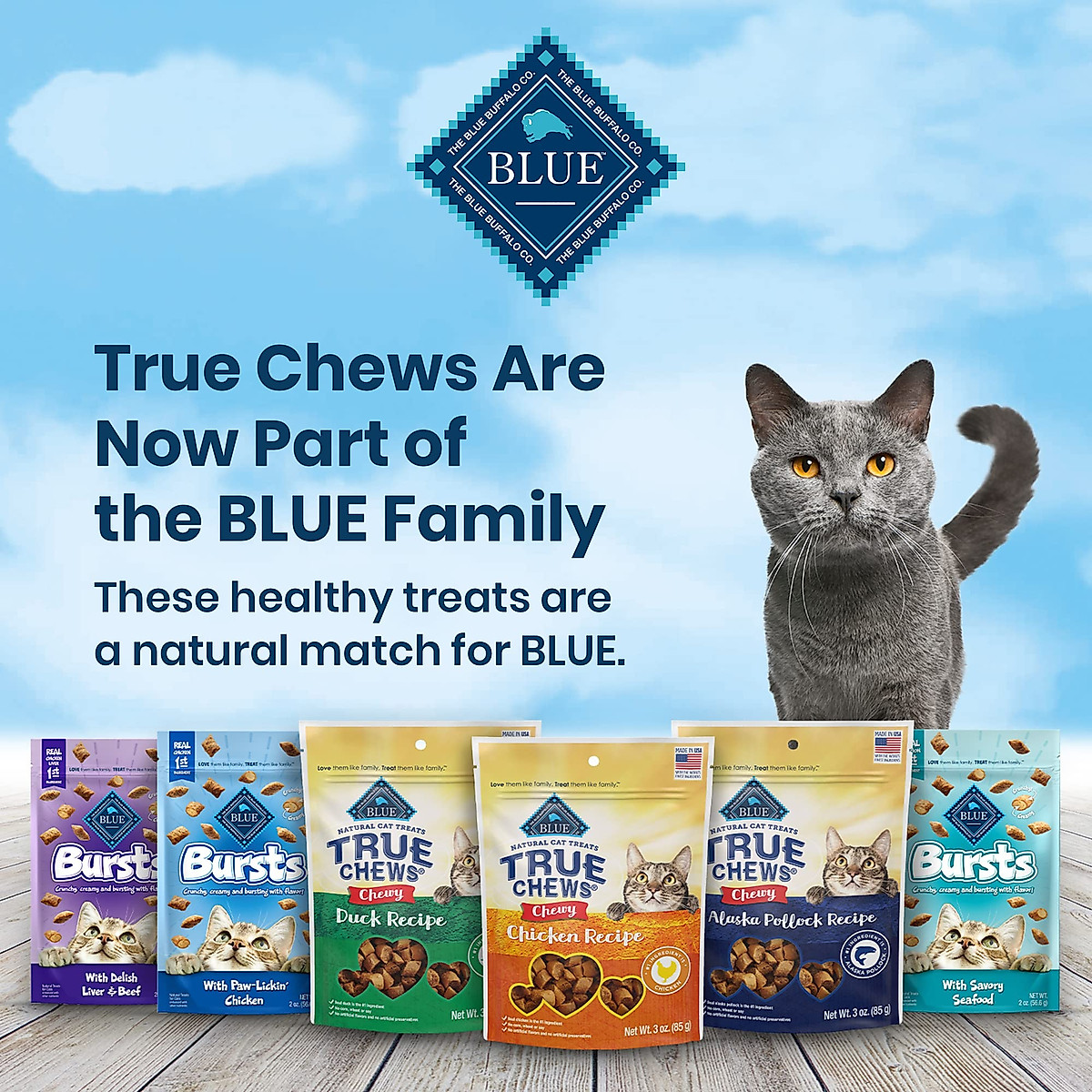 Blue Buffalo True Chews Sticks Natural Cat Treats, Chicken 3 oz bag