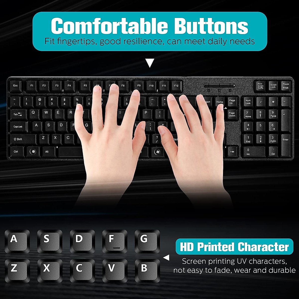 Fabbay 24 Pcs USB Wired Keyboard and Mouse 12 Wired Mouse 12 Corded Full Size Keyboard for School Office Home Compatible with Computer/Laptop/Windows/PC/Mac OS/Desktop