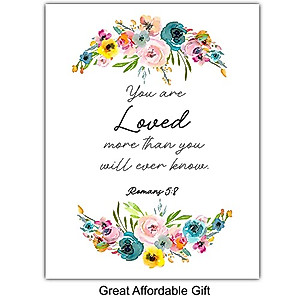 Inspirational Quotes Wall Decor - Bible Verse Wall Art - Religious Scripture Wall Decor - Christian Wall Art - Unique Gift for Women - Blessed Wall Decor - 8x10 Motivational Wall Art Posters