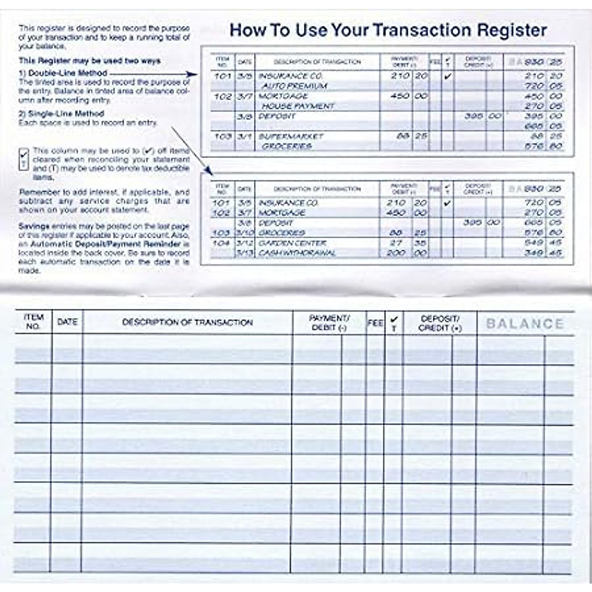 18 Pack Check Registers for Personal Checkbook, 23-24-25 Calendars, Transaction Register and Ledgers